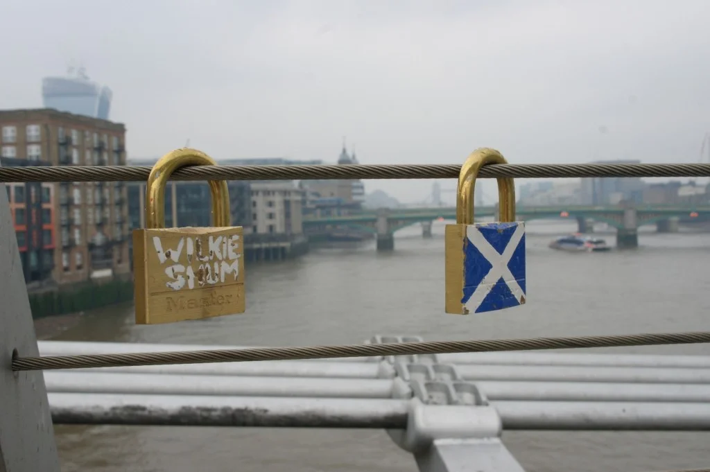 Millennium Bridge London Love Locks